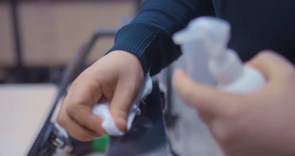 Degreasing Ski Surfaces Preparing for Repair, Stock Footage | VideoHive