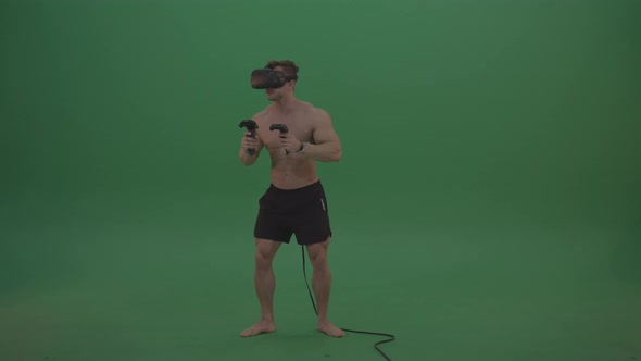 Green Screen Bodybuilder In VR Stock Footage, Stock Footage | VideoHive