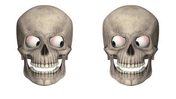 Halloween 3D Skulls Animation, Motion Graphics | VideoHive
