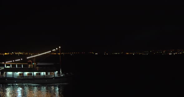 Boat with Illumination Sails at Night, Stock Footage | VideoHive