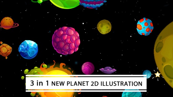 New Planet 2D Illustration, Motion Graphics | VideoHive