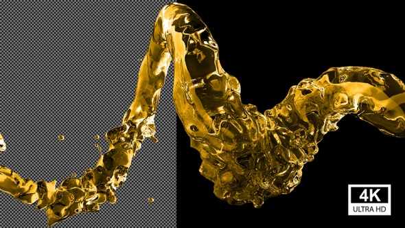 Yellow Water Flow 4K, Motion Graphics | VideoHive