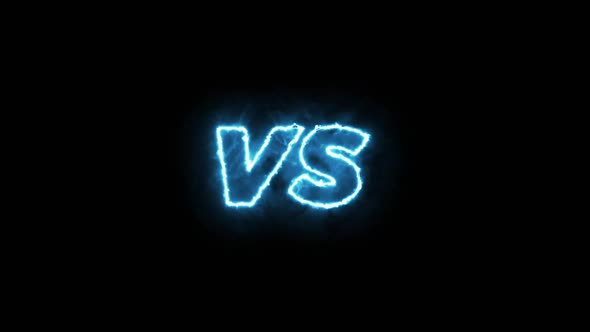 VS Versus Blue Text Fire Effect Animation, Motion Graphics | VideoHive