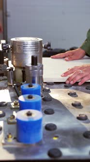 The Process of Pasting PVC Edge Product From Chipboard, Stock Footage