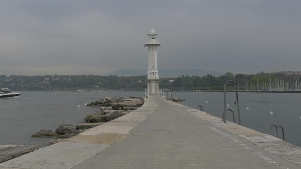 The lighthouse in Geneva, Stock Footage | VideoHive
