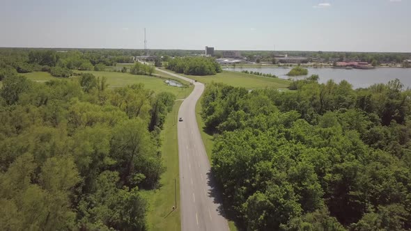 regional park, pine bluff, Arkansas with a view of lake and downtown ...