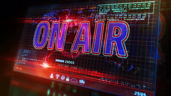 On Air broadcast on display screen, Motion Graphics | VideoHive