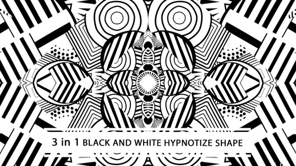 Black And White Hypnotize Shape, Motion Graphics | VideoHive