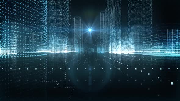 Skyscrapers Digital City Tech Word Arbitrage, Motion Graphics | VideoHive