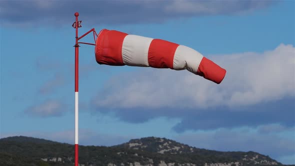 Windsock waving in the wind, Stock Footage | VideoHive