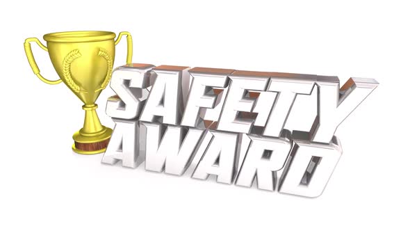 Safety Award Prize Trophy Winner Most Safe Recognition 3d Animation ...