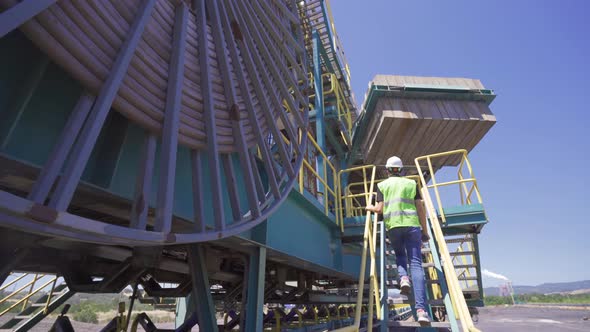 Industrial machine. Coal stacker., Stock Footage | VideoHive