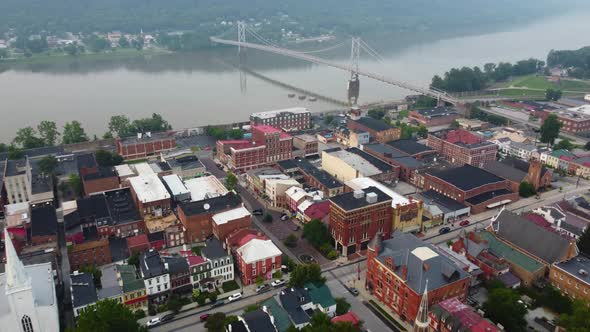 Maysville, Kentucky historic downtown along the Ohio River with the ...
