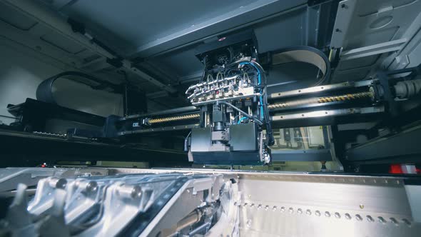 Assembling Equipment Works with Chip Microcircuit Microchip Integrated ...