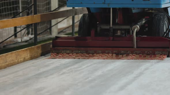 Machine Levels the Ice on the Rink, Stock Footage | VideoHive