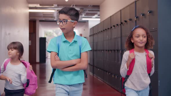 Diverse Group of School Students of Different Ages, Stock Footage ...
