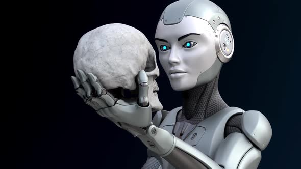 Cyber Android Skull, Motion Graphics | VideoHive