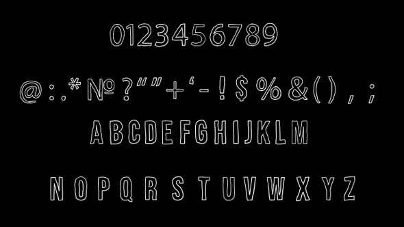 Frame-by-frame animated alphabet, Motion Graphics | VideoHive