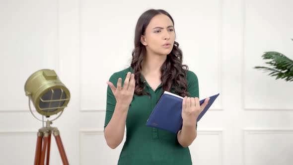 Indian girl reciting a poem, Stock Footage | VideoHive