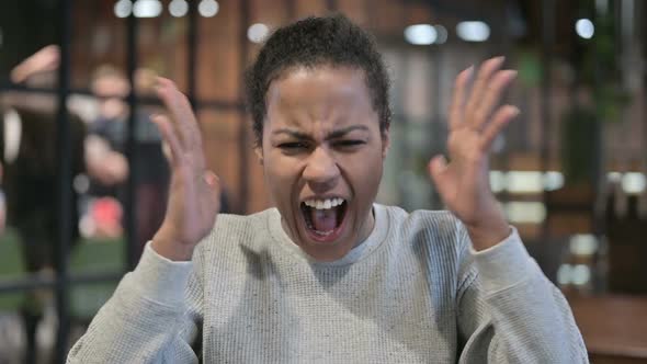 Annoyed African Woman Screaming and Shouting, Stock Footage | VideoHive