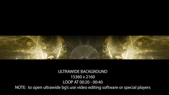Epic Gold Ultrawide Background, Motion Graphics | VideoHive