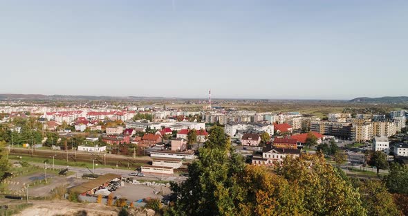 Aerial view of Reda, town in Poland, Europe, Stock Footage | VideoHive
