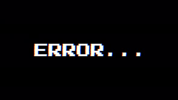 Retro Glitchy 8 Bit Error Screen, Motion Graphics | VideoHive