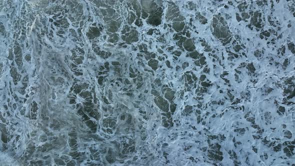 Sea Storm Texture 4K Aerial View 4 K Alanya Turkey, Stock Footage ...