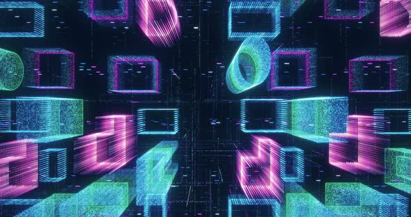 Digital City Bird's-Eye View Loop 1, Motion Graphics | VideoHive