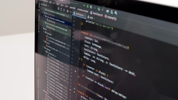 Coding on the Screen HTML Encoding and Programming on a Laptop Screen ...