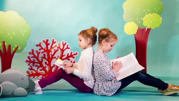 Happy Kids Reading Books Together After School, Stock Footage | VideoHive