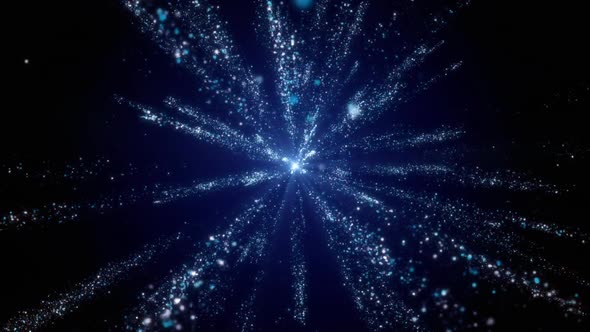 Rotating Of Blue Star Explosion, Motion Graphics | VideoHive