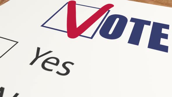 Ballot Voting with Two Choices - Vote Favor Or Vote Against, Motion ...