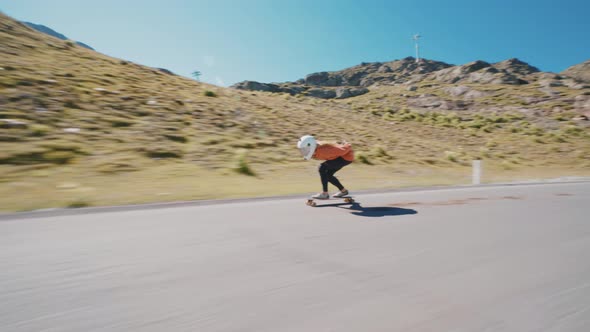 Cinematic downhill longboard session, Stock Footage | VideoHive