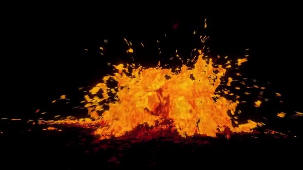 Magma Ejection On A Black Background 2, Motion Graphics | VideoHive