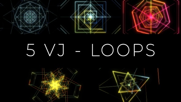 Neon Geometry Vj Loops Pack, Motion Graphics | VideoHive