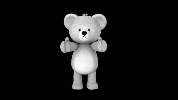 White Teddy Bear Clap, Motion Graphics | VideoHive