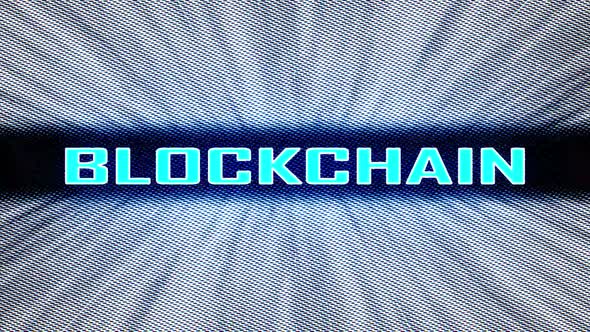 Blockchain Neon Shining Text with Dots, Motion Graphics | VideoHive