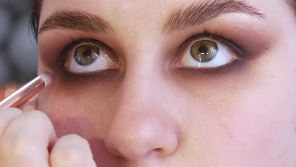 Beautiful Expressive Eyes of a Young Female Model with Bright Smoky ...