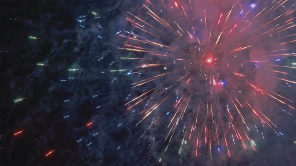 Colorful Fireworks in the Night Sky, Stock Footage | VideoHive