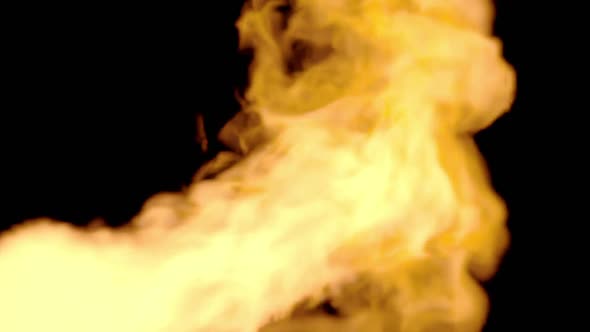 Fire Flame Realistic 3d Animation with Flash Transition to White ...