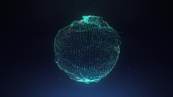 Abstract colorful sphere 3D animation, Artificial intelligence, Motion ...