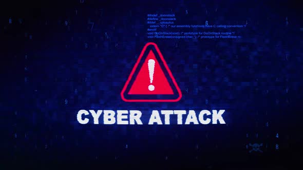 Cyber Attack Text Digital Noise Twitch Glitch Distortion Effect Error ...