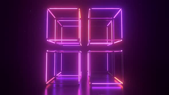 Neon Cube VJ Loop, Motion Graphics | VideoHive