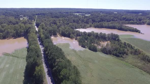 flood footage of the Neuse river, Stock Footage | VideoHive