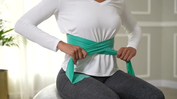 Woman Body Exercise with Cloth, Stock Footage | VideoHive