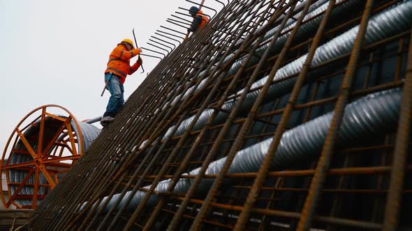 Construction Workers at Work, Stock Footage | VideoHive