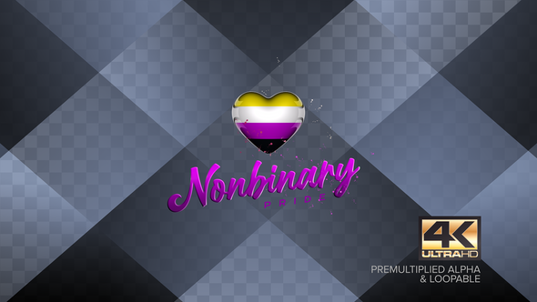 Nonbinary Gender Sign Background Animation 4k, Motion Graphics | VideoHive