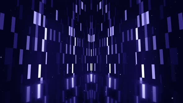 Blue Animated with Led Lights VJ Loop Visuals, Donivisuals, Motion Graphics