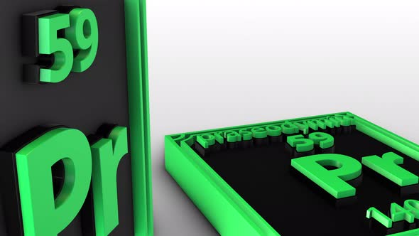 Periodic Table Of Elements - Praseodymium Pr, Motion Graphics | VideoHive